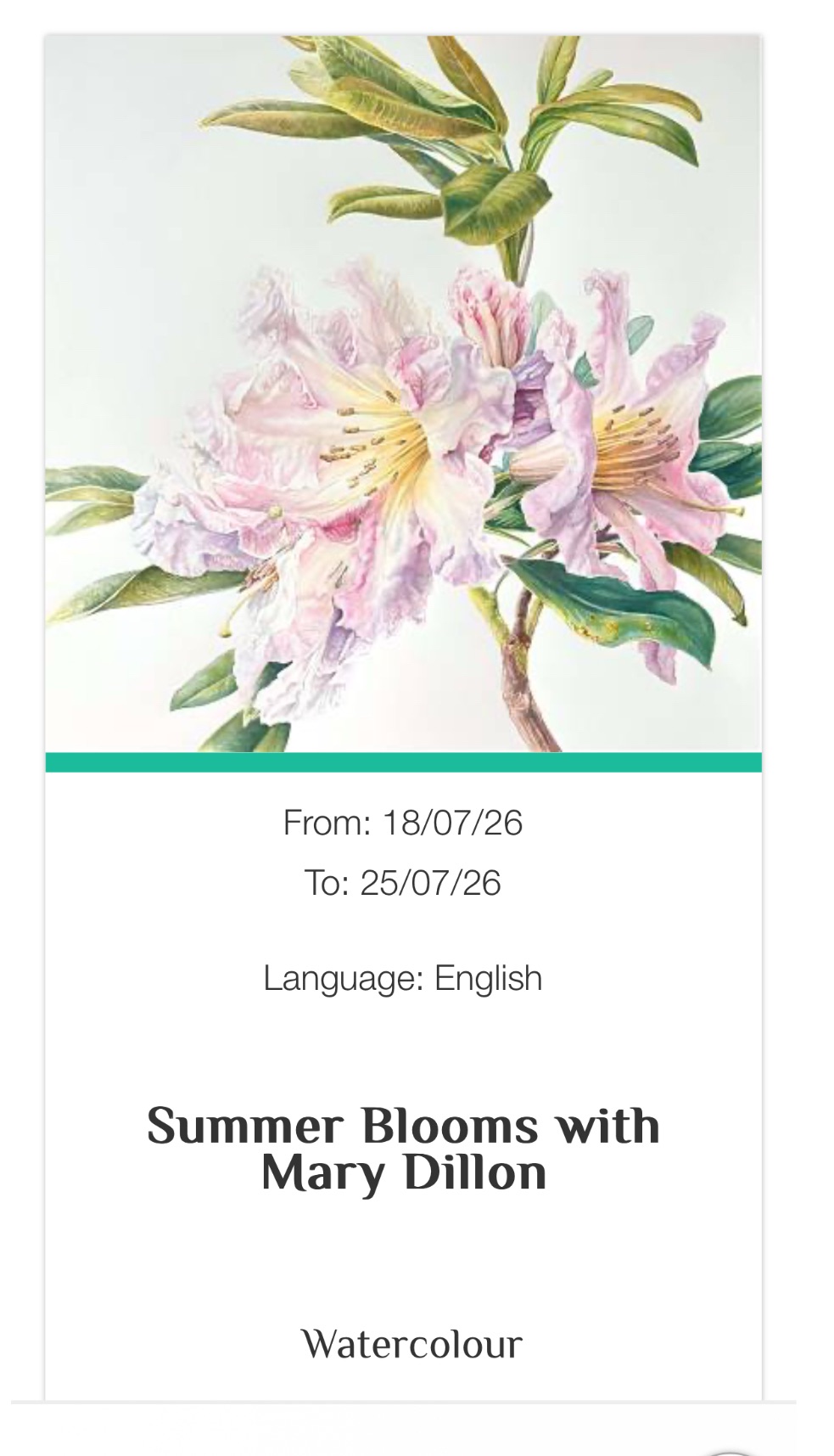 Clos Mirabel – Summer Blooms with Mary Dillon – MARY DILLON – Botanical